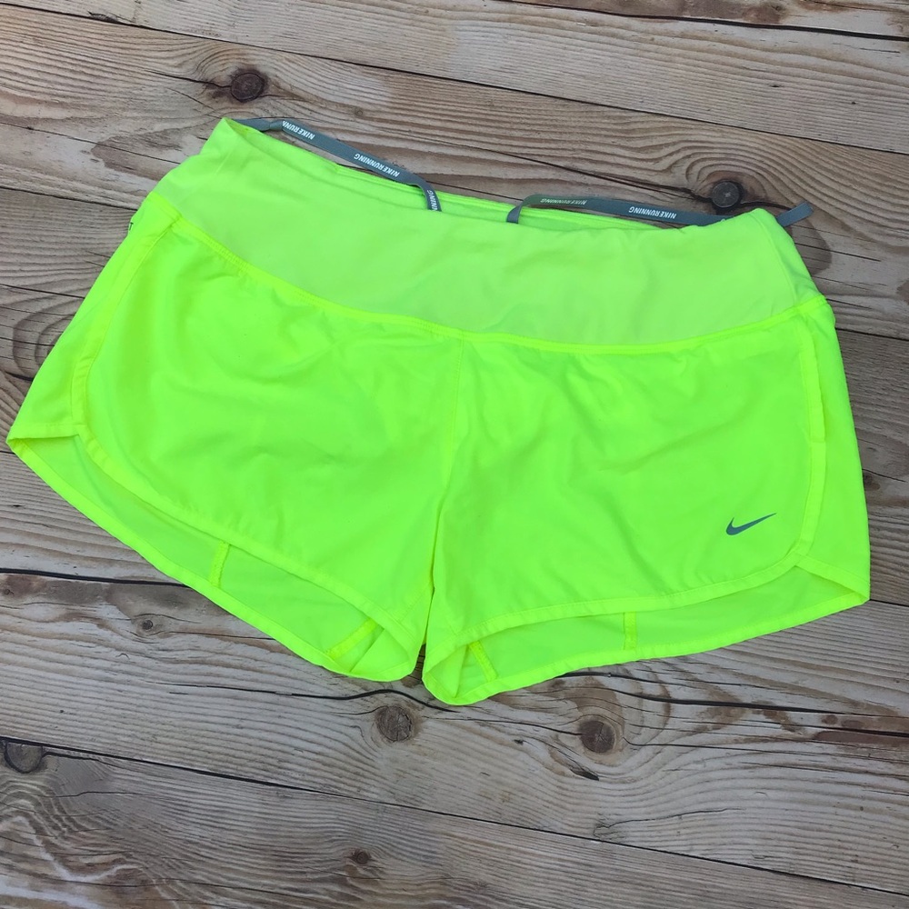 Nike Women’s Bright Yellow Running Shorts - Gem